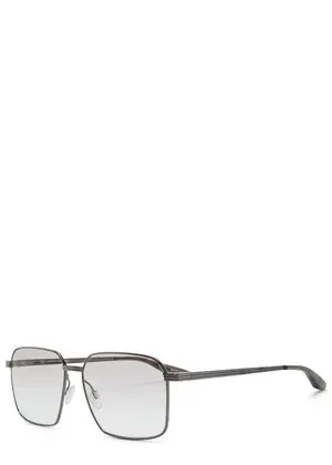 Barton Perreira Hampton Rectangle-frame Sunglasses - Black