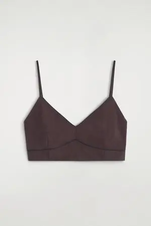Cos Silk Bralette - Brown