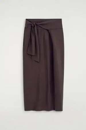 Cos Draped Tie-waist Silk Maxi Skirt