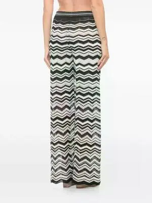 D.exterior Chevron Lurex Wide Leg Trousers