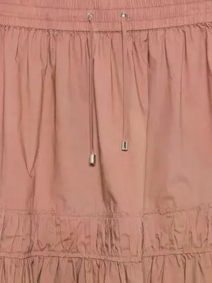Patrizia Pepe Drawstring Waist Tiered Midi Skirt