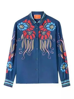 La DoubleJ Lemuria Placede Floral-print Silk Shirt