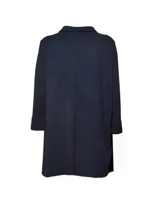 CHARLOTT Button-up Collared Coat - Blue