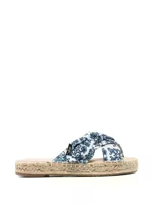 Liu Jo Paisley-print Braided Sandals - Blue