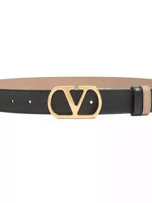 Valentino Garavani Vlogo Signature Reversible Belt - Black