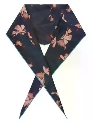 Zegna Floral-print Diamond-shaped Scarf