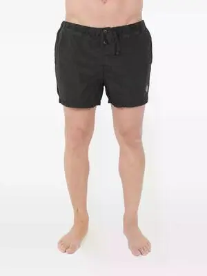 Stone Island Logo-patch Swim Shorts - Black