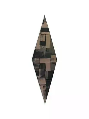 Zegna Abstract-print Diamond-shaped Scarf - Brown