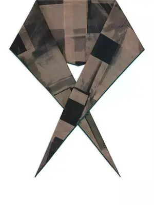 Zegna Abstract-print Diamond-shaped Scarf