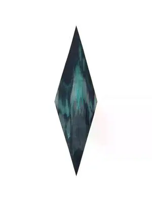 Zegna Abstract-print Diamond-shaped Scarf - Blue