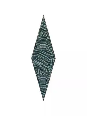 Zegna Stripe-print Diamond-shaped Scarf - Green