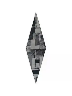 Zegna Abstract-print Diamond-shaped Scarf - Black