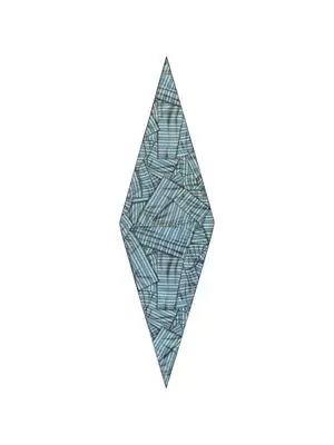 Zegna Striped Diamond-shaped Scarf - Blue