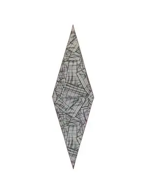 Zegna Stripe-print Diamond-shaped Scarf - Grey