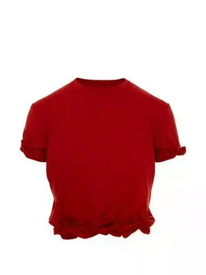 SEEN USERS Name Twombly Bloom Knotted T-shirt - Red