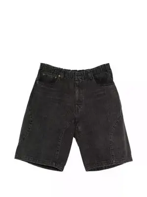 Undercover Panelled Denim Shorts - Black