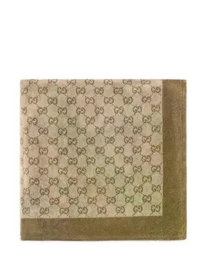 Gucci Gg Monogram-pattern Towel - Neutrals