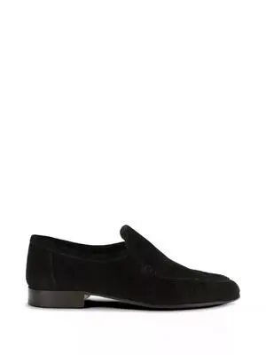 THE ROW Soft Moccasin Two Loafers - Black