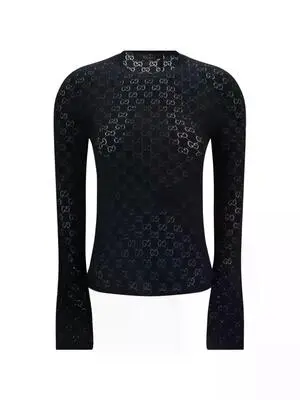 Gucci Gg Devoré Top - Black