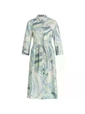BETTY BARCLAY Abstract Print Belted Dress