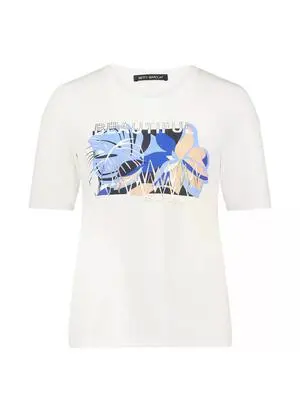 BETTY BARCLAY Embellished Graphic T-shirt - Neutrals