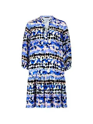 BETTY BARCLAY Abstract Print Tiered Midi Dress