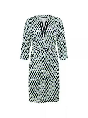 BETTY BARCLAY Geometric Print Belted Dress
