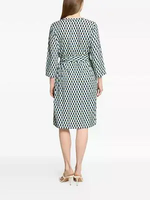 BETTY BARCLAY Geometric Print Belted Dress