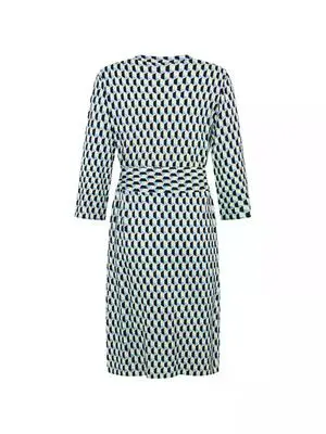 BETTY BARCLAY Geometric Print Belted Dress