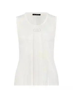BETTY BARCLAY Rhinestone Embellished Ribbed Top