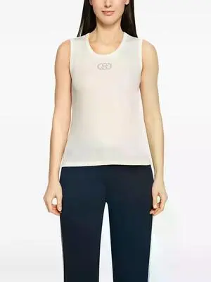 BETTY BARCLAY Rhinestone Embellished Ribbed Top