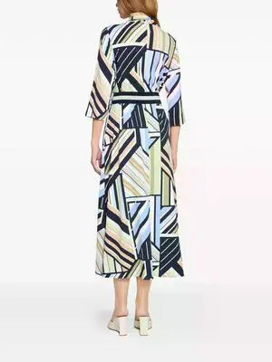 BETTY BARCLAY Geometric Print Belted Dress