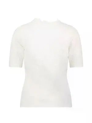 BETTY BARCLAY Textured Short-sleeve V-neck T-shirt