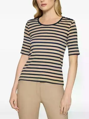 BETTY BARCLAY Striped Button-detail T-shirt