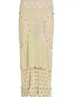 Rabanne Embellished Crochet Maxi Skirt