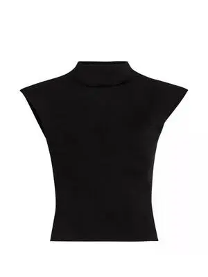 A.W.A.K.E. Mode Sleeveless Mock Neck Top