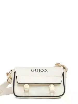 Guess Logo Print Buckle Shoulder Bag