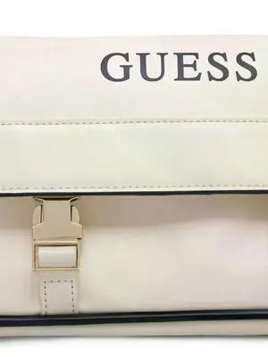 Guess Logo Print Buckle Shoulder Bag