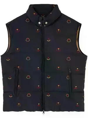 PALM ANGELS X MONCLER Logo-print Padded Vest