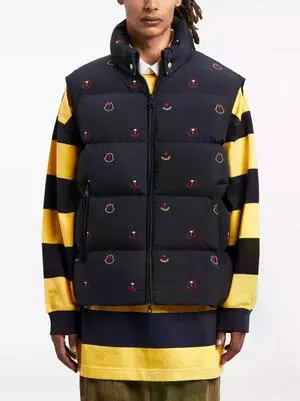 PALM ANGELS X MONCLER Logo-print Padded Vest