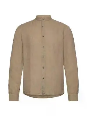 Hugo Elvory Band-collar Shirt - Brown