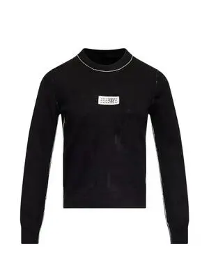 MAISON MARGIELA Contrast Trim Wool Blend Knit Jumper