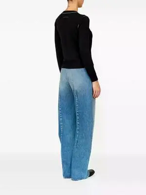 MAISON MARGIELA Contrast Trim Wool Blend Knit Jumper