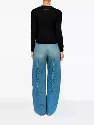 MAISON MARGIELA Contrast Trim Wool Blend Knit Jumper