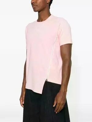 Comme Des Garçons Asymmetric Zip-detail T-shirt