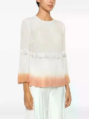 Elisabetta Franchi Pleated Ombré Effect Top