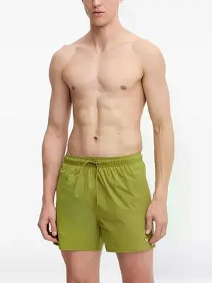 Armani Exchange Logo Patch Swim Shorts - Green