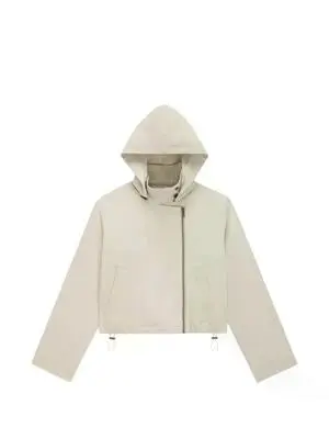 WE-AR4 Asymmetric Zip Hooded Jacket
