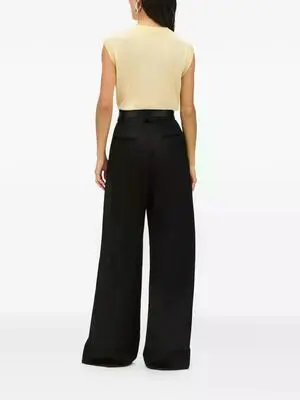 Another Tomorrow High-waisted Pleated Trousers