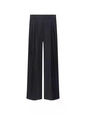 Another Tomorrow Pinstriped Pleated Trousers